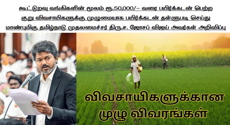 Crop Loan Waiver 2026 | பயிர்க்கடன் தள்ளுபடி 2026 திட்டம்: தமிழக ...